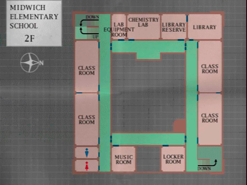 Midwich Elementary School 2F - Maps - Silent Hill - Silent Hill Web